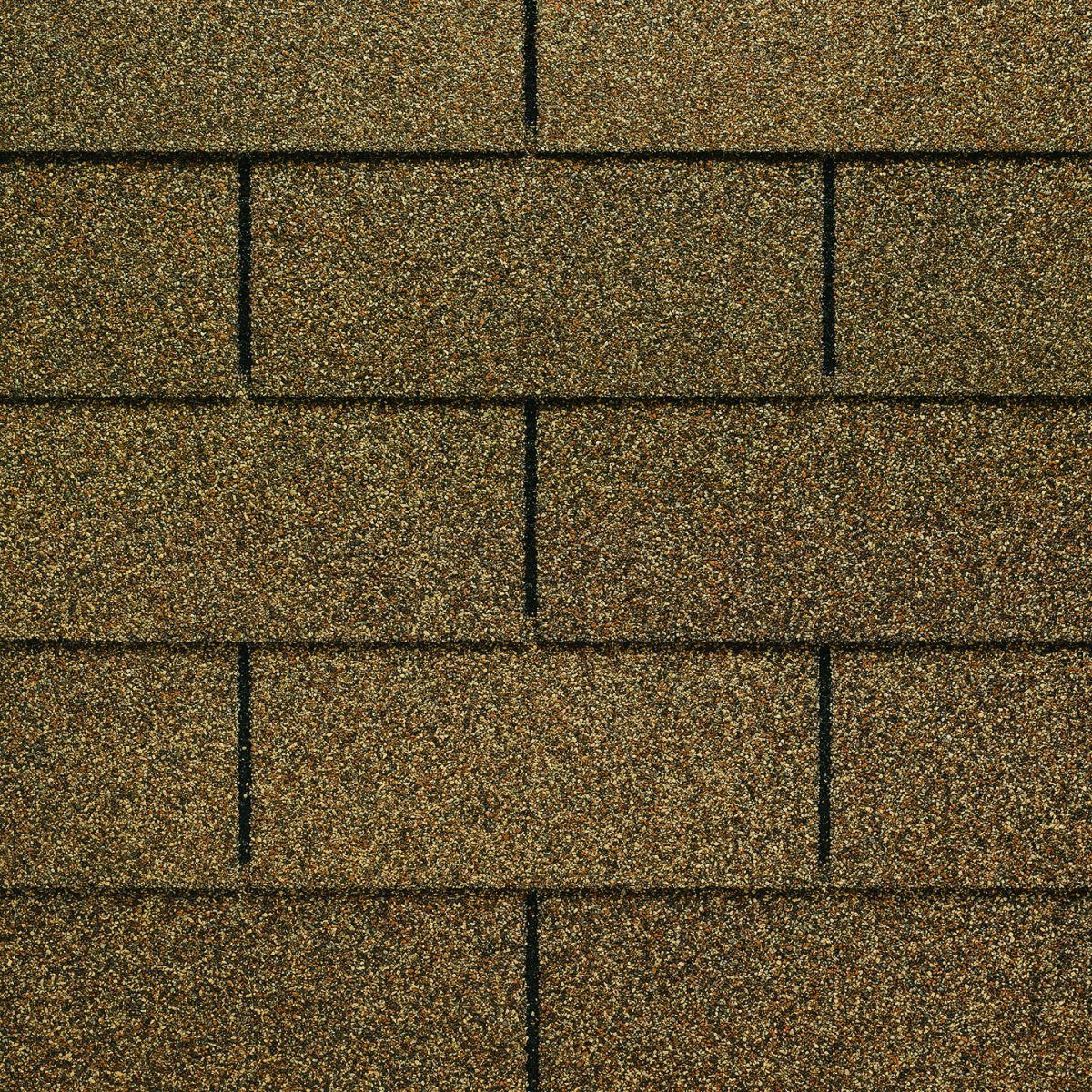 Image of GAF’s Royal Sovereign Golden Cedar three-tab shingle swatch ...