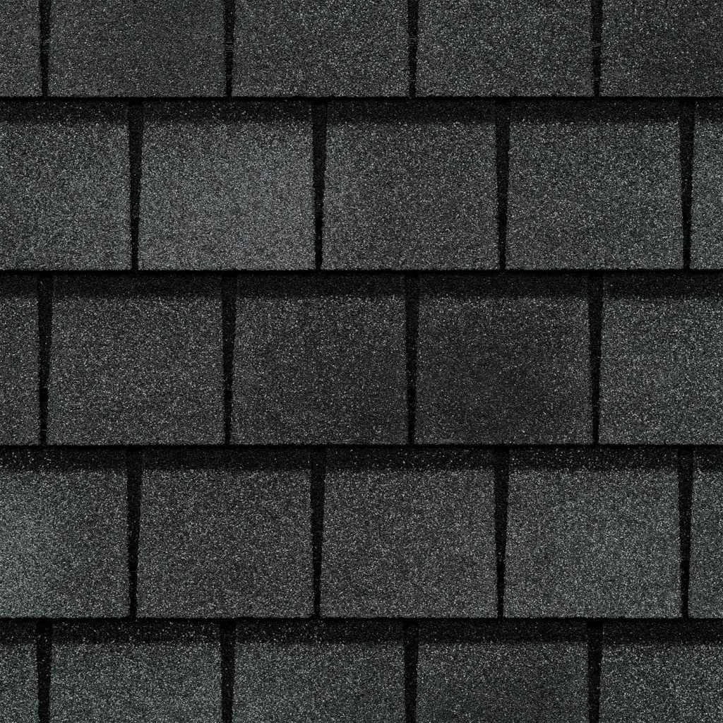 Close up photo of GAF’s Slateline English Gray shingle swatch | Welte ...